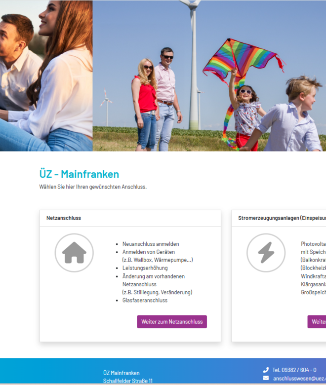 Portale und Formulare - Stromnetz - ÜZ Mainfranken